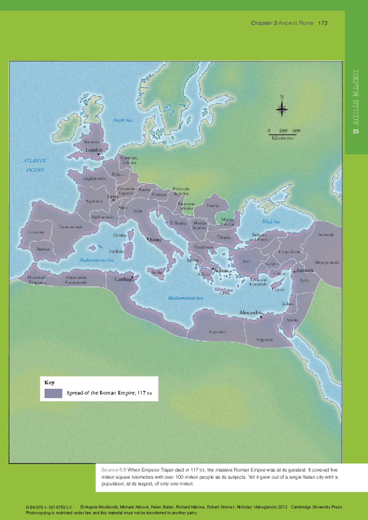 CH5 Ancient Rome map - Chapter 5 Ancient Rome 173 DEPTH STUDY 2 Source 5 When Emperor Trajan ...