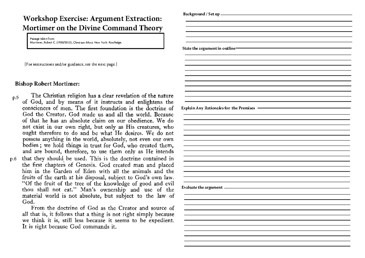 WEEK 02 Workshop Exercise: Argument Extraction - DCT - Studocu