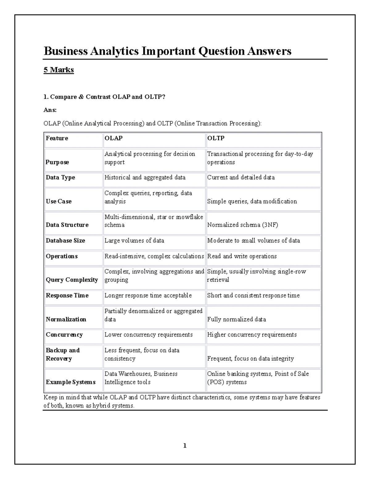 Business Analytics Complete Notes: Insights & Techniques for BA 101 ...