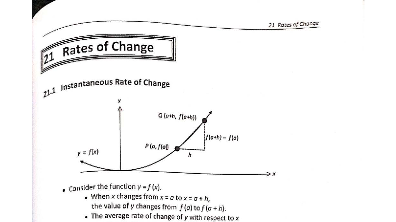 Lesson 21: Rates of Change in Mathematics Methods (CS) - Studocu