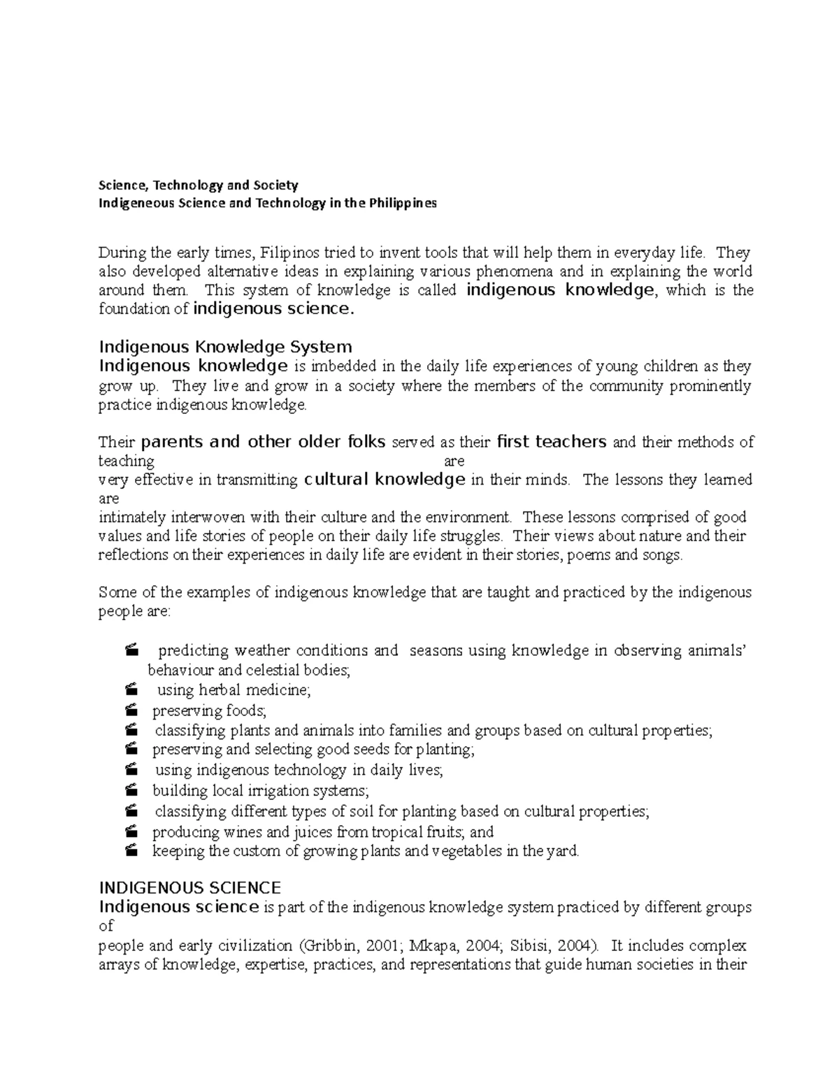 Science Education in the Philippines - Science, Technology and Society ...