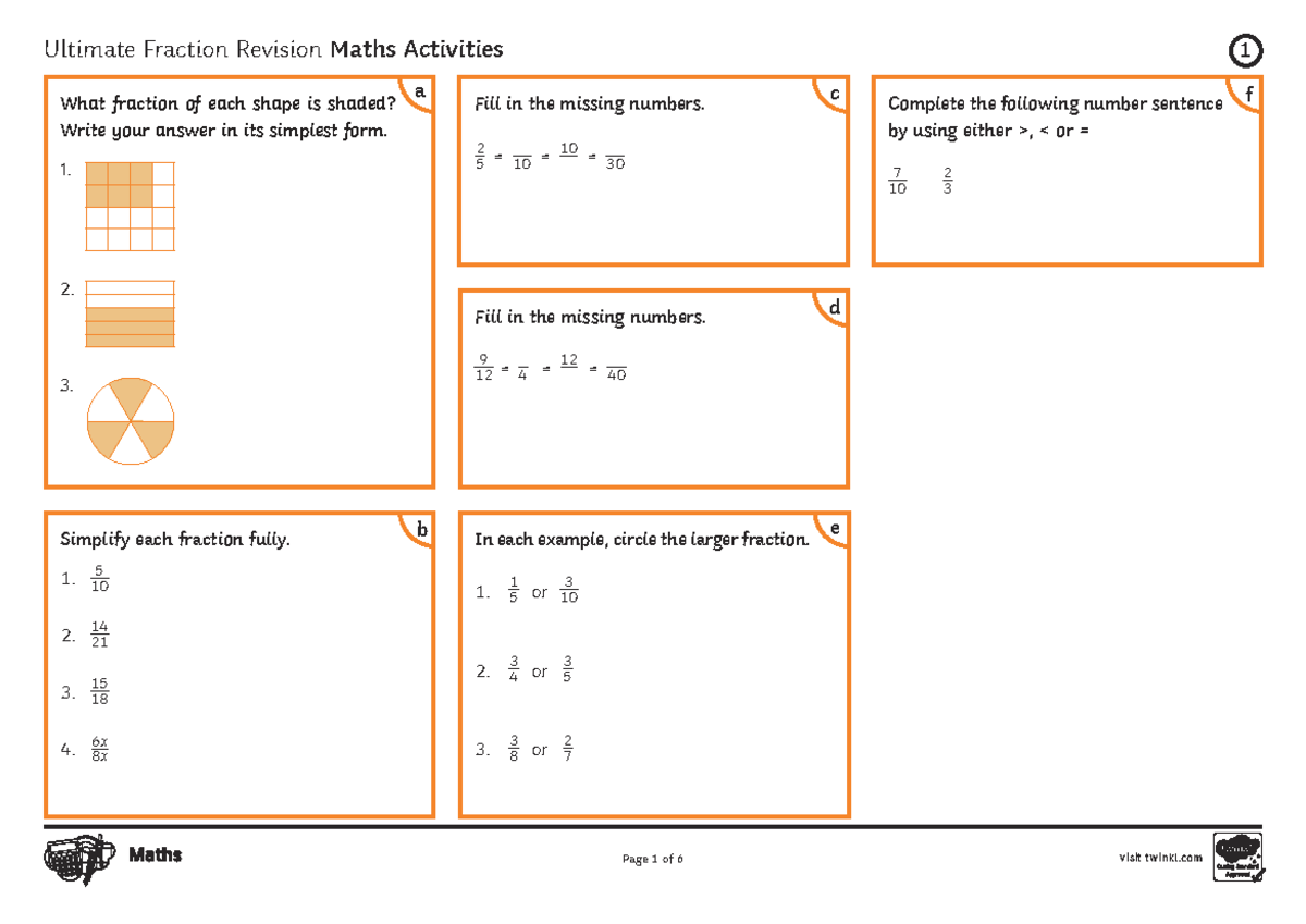 T3-M-4638 Ultimate Fraction Revision Activity Mat Pack - Studocu