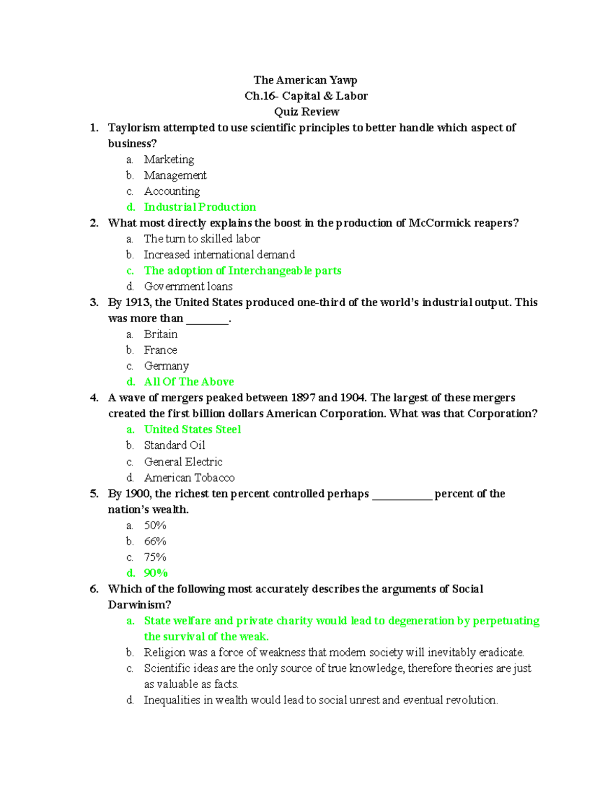 The Yawp Ch.16 Capital and Labor - The American Yawp Ch- Capital ...