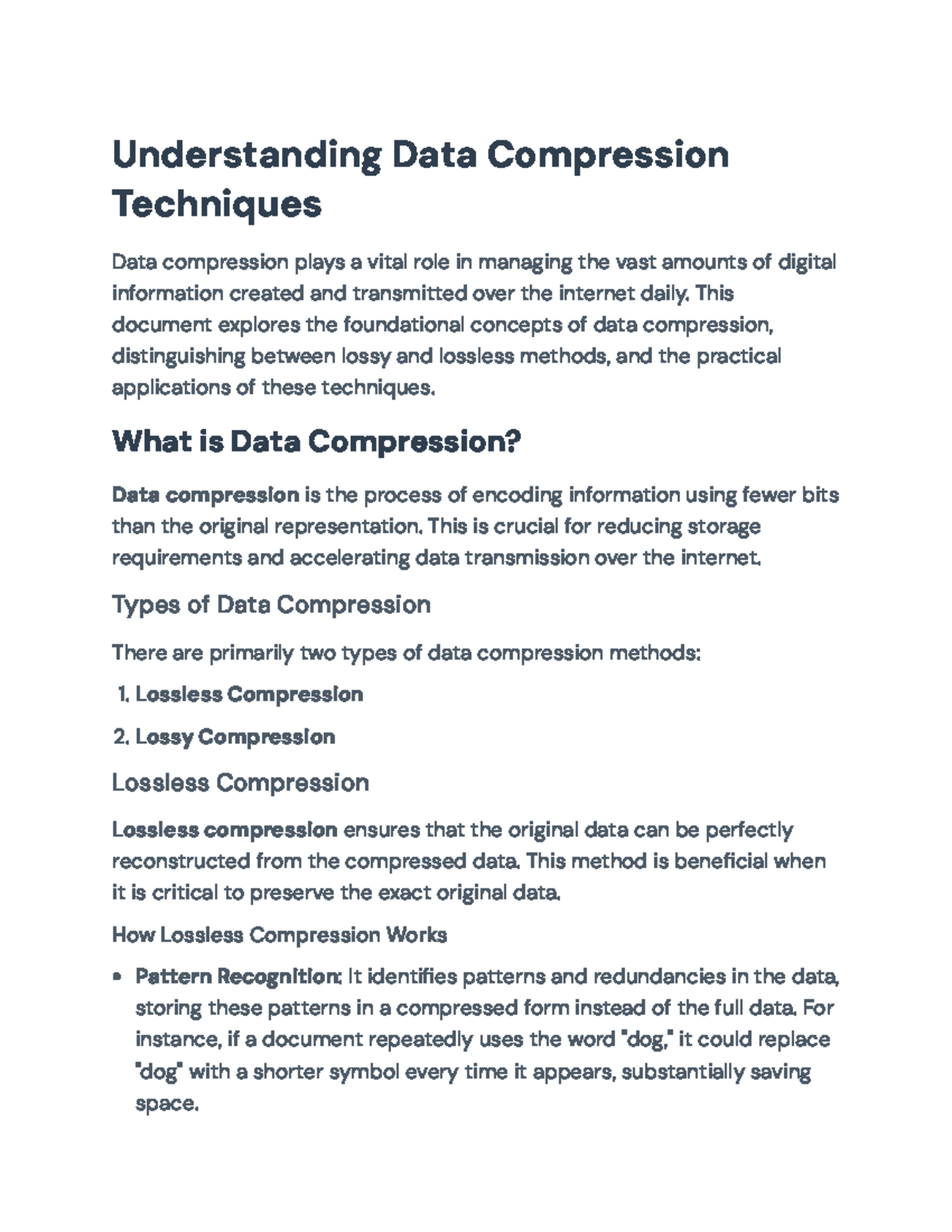 Understanding Data Compression Techniques: Lossy vs Lossless Methods ...