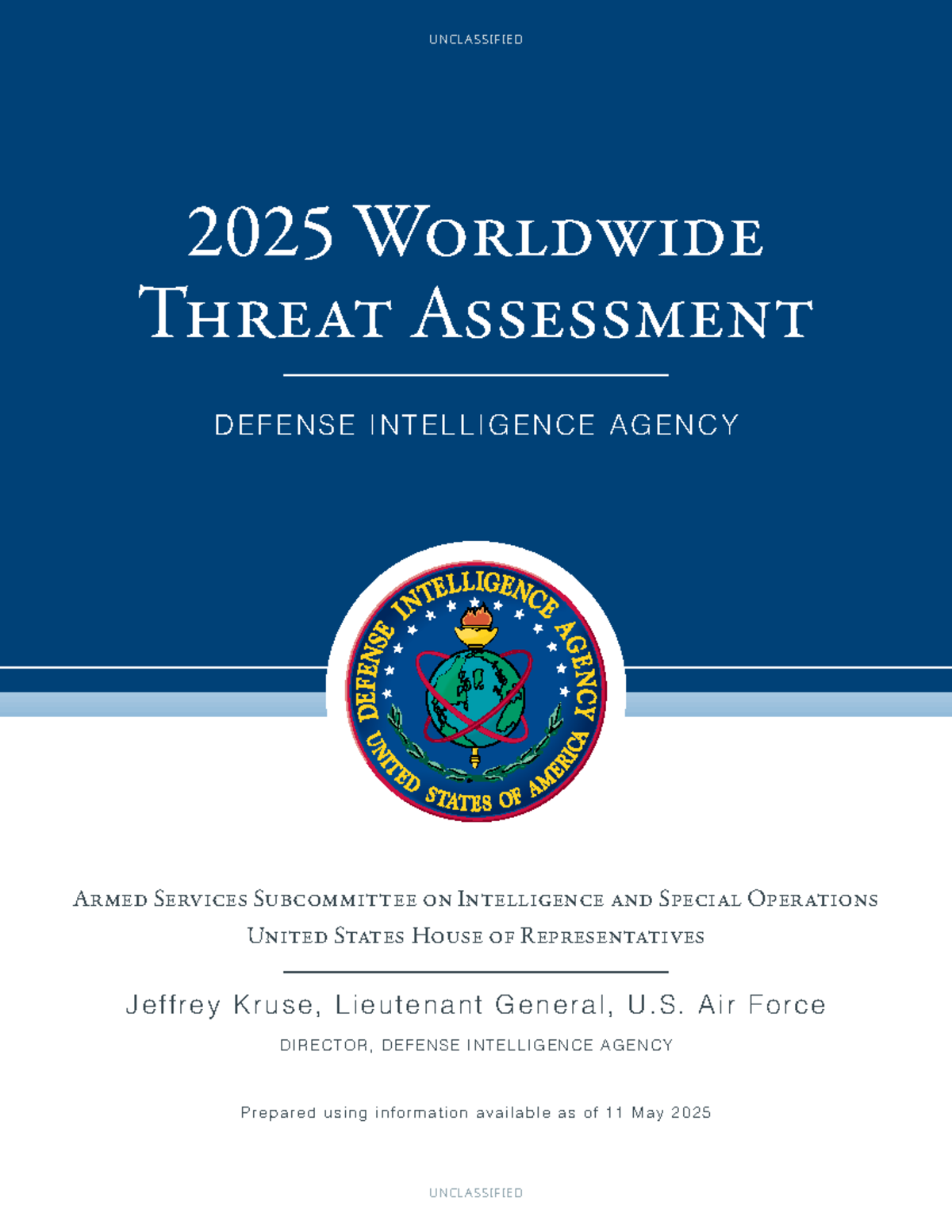 2025 DIA Worldwide Threat Assessment Statement for the Record - Studocu