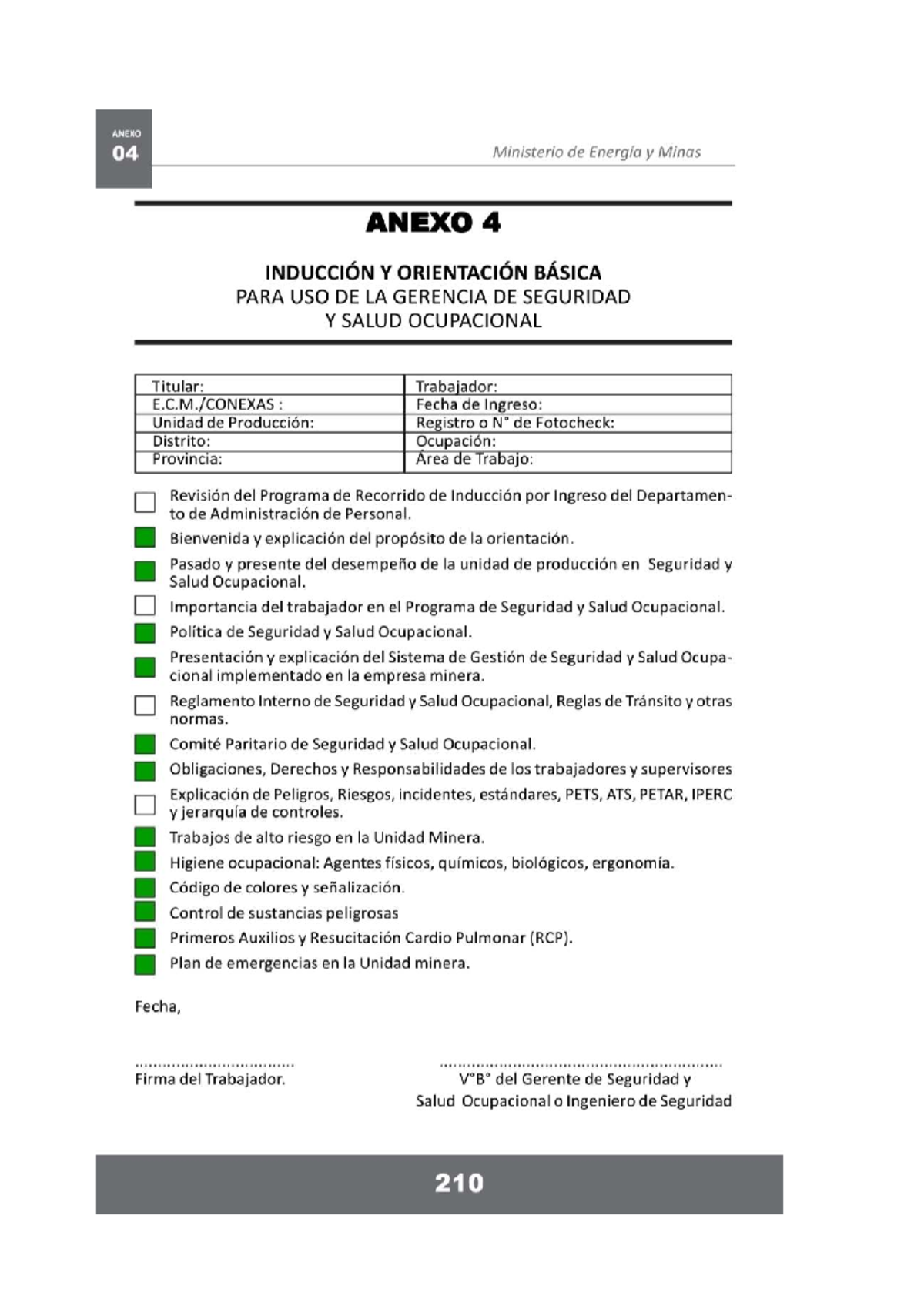 Evaluación Inducción General - Anexo 4 - Mundo Minero 360 - Studocu
