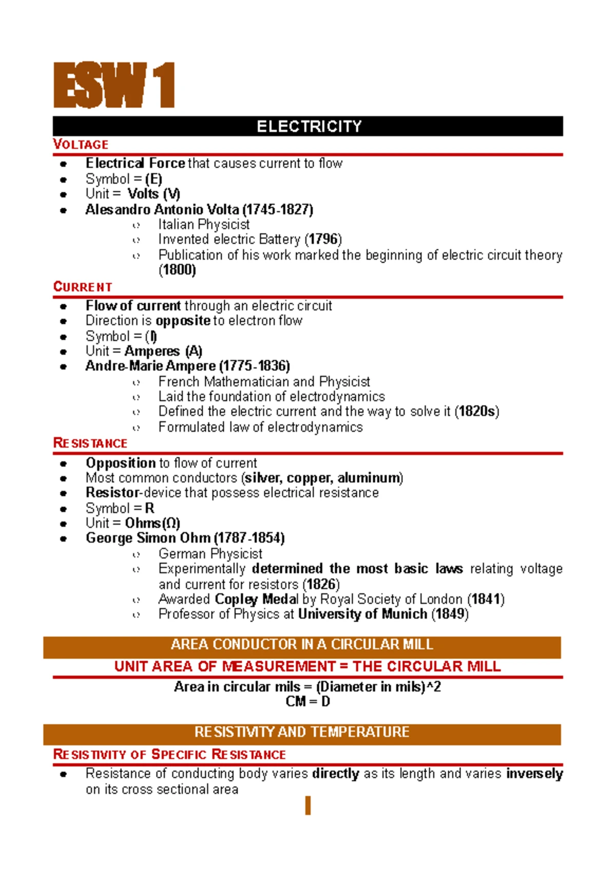 ESW 1 Module #2 - Prepared by: Engr. Edwin C. Espinas, for TUP COE-EE ...