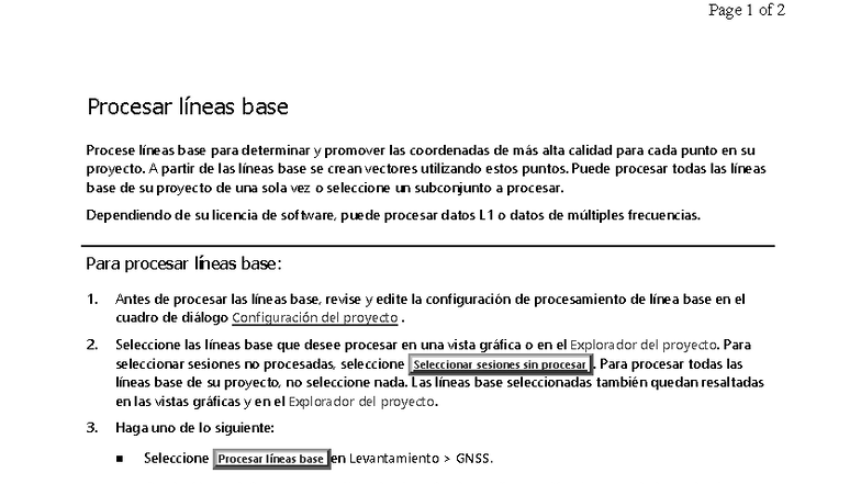 Procesamiento de Líneas Base en Proyecto GNSS - 1122222 - Studocu