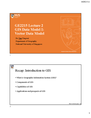 GE2215 Lecture 4 - Description - © Copyright National University of Singapore. All Rights ...