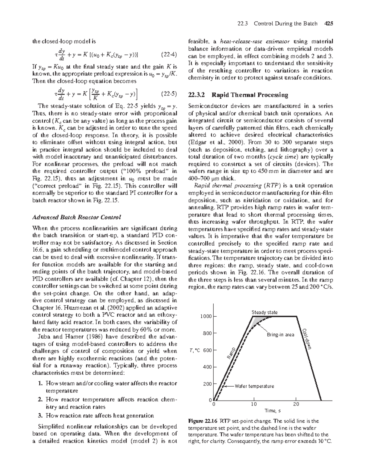 22.3 Advanced Batch Reactor Control: Steady State & RTP Dynamics - Studocu