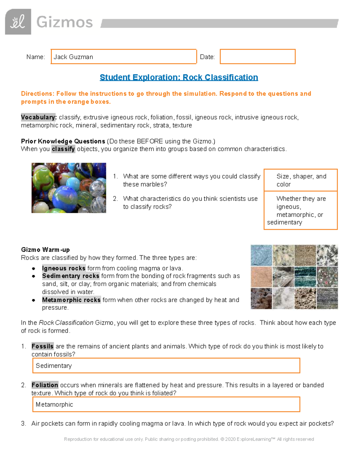 Rock Classification SE: Exploring Igneous, Sedimentary, and Metamorphic ...