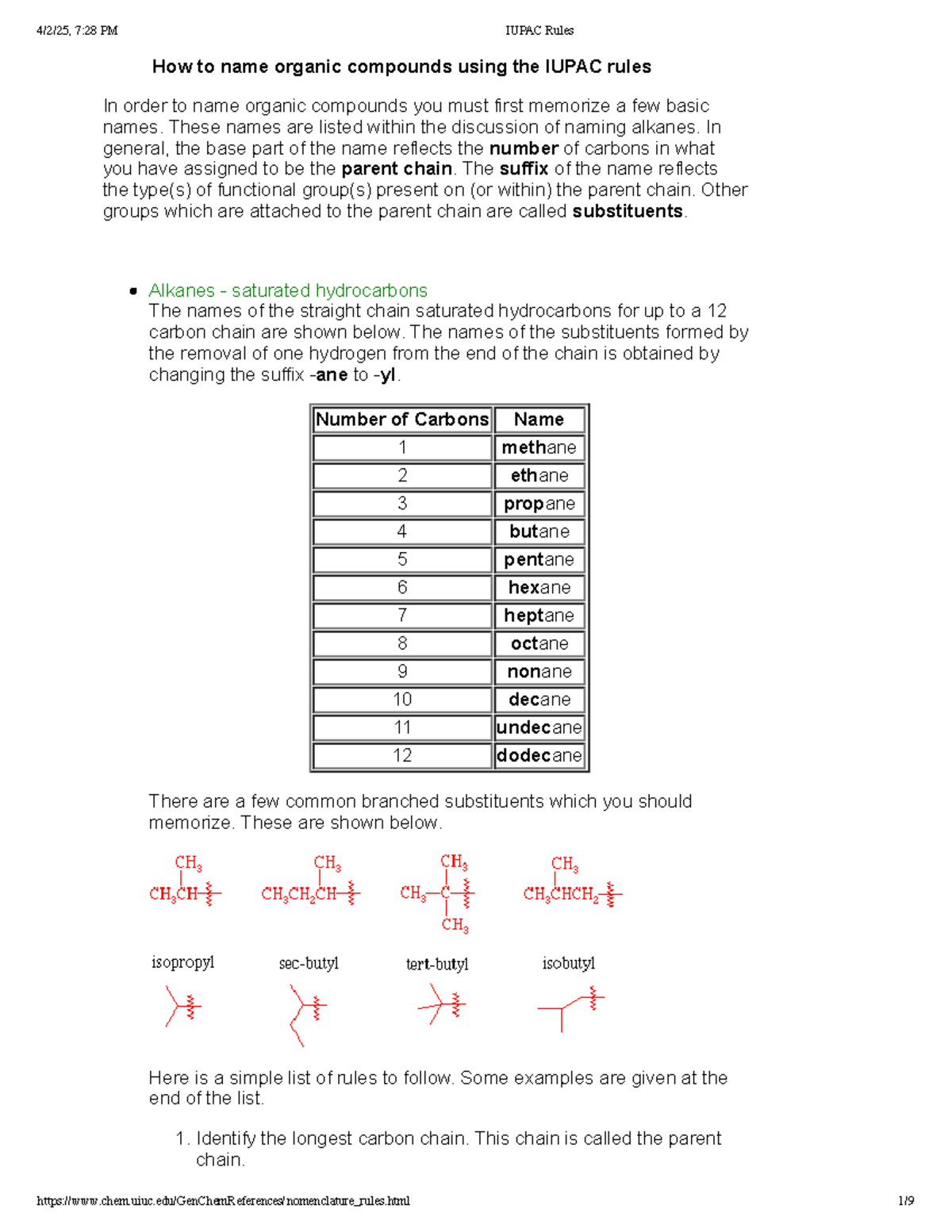 Iupac Rules - Helpful for naming - How to name organic compounds using ...