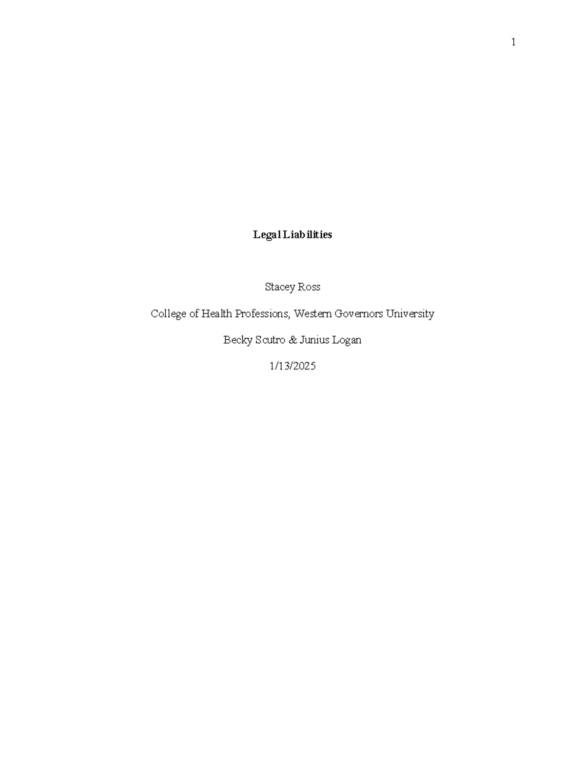 C801 Task 1 - Legal Liabilities in Healthcare Records Management - Studocu