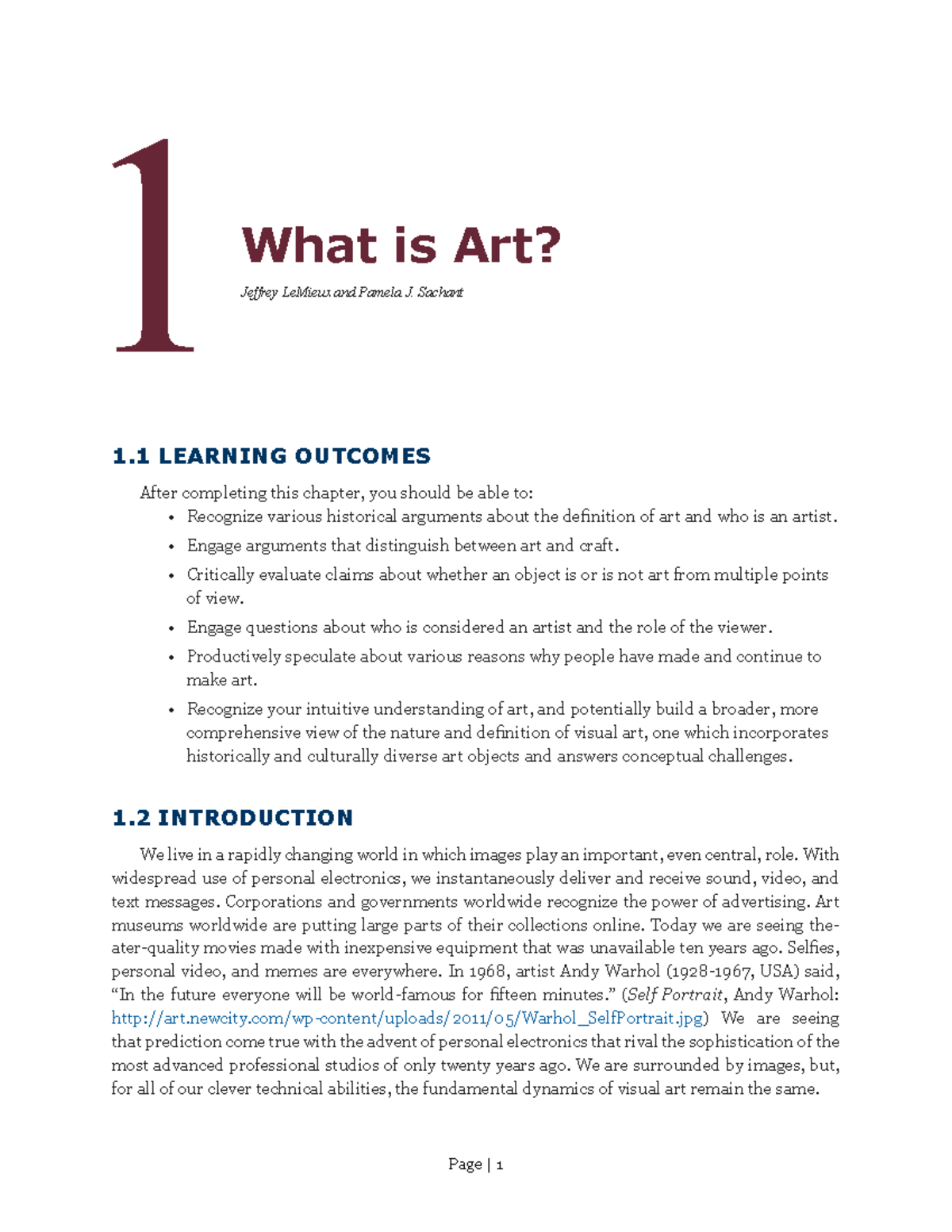 Introduction to Art: Exploring Definitions and Perspectives (ART 101 ...