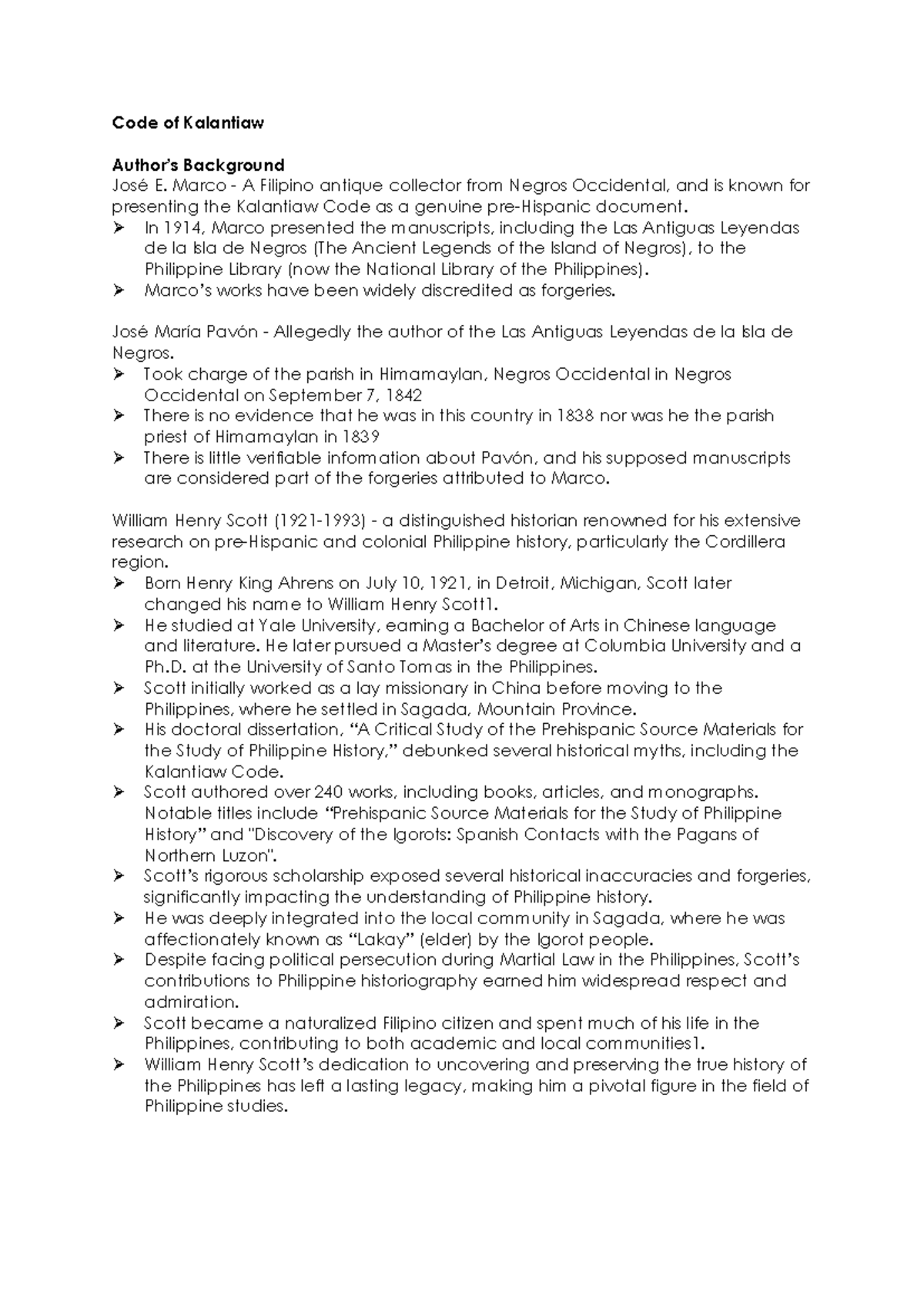 Acquire New Knowledge Code of Kalantiaw - Code of Kalantiaw Author’s ...