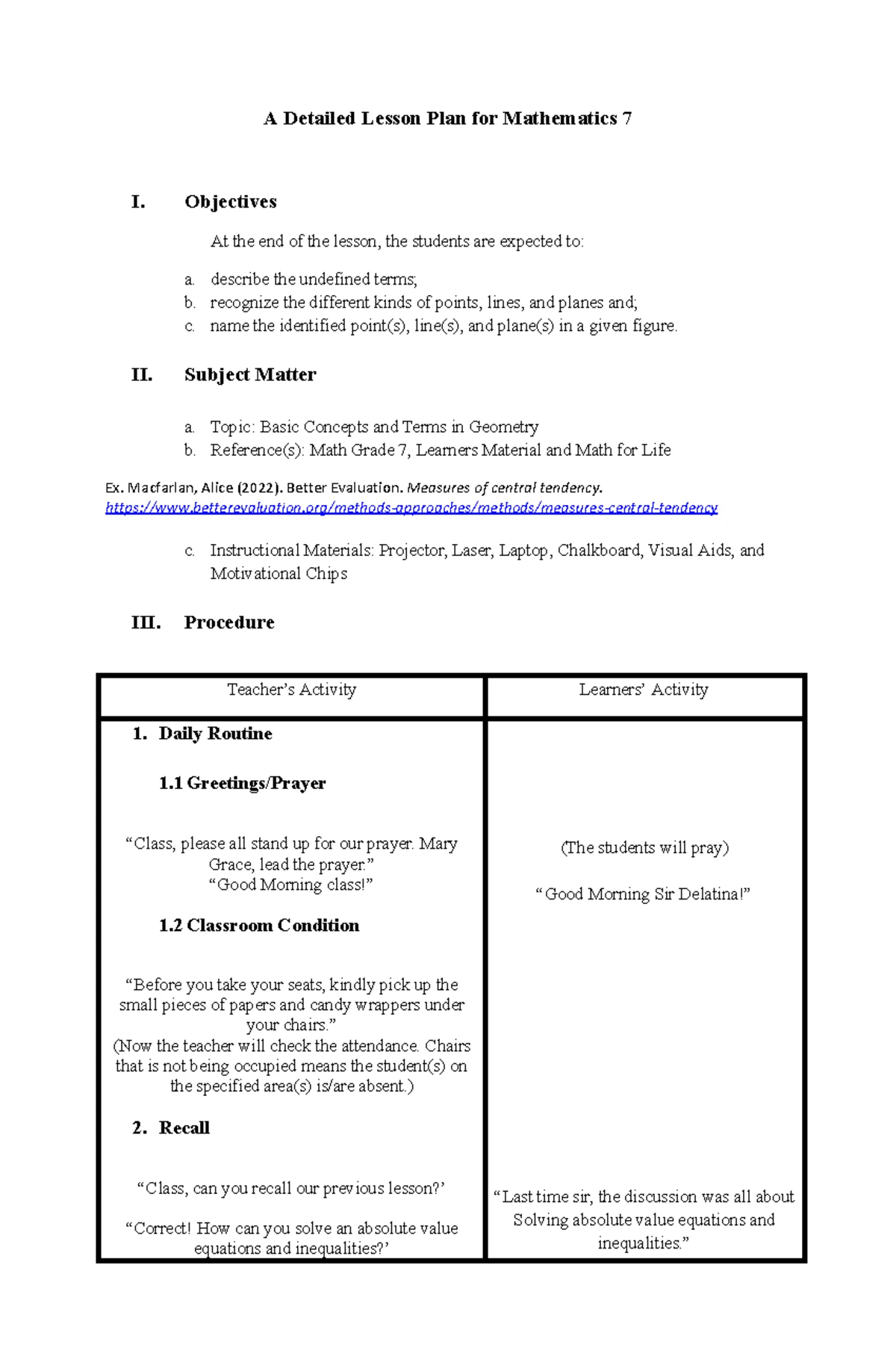 Mathematics 8: Lesson Plan on Factoring Polynomials (Q1 M1) - Studocu