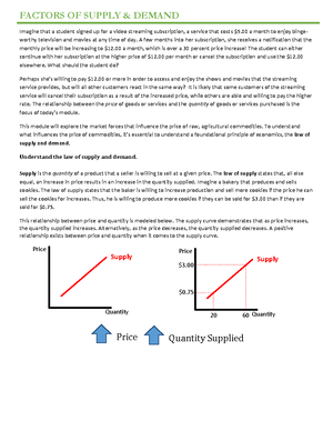[Solved] What factors affect demand and supply Describe them ...