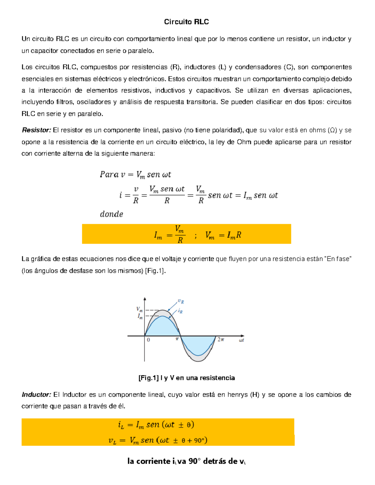 Circuito RLC - Los circuitos RLC, compuestos por resistencias (R ...