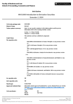 Tutorial 1 Solutions - Tutorial 1 Textbook: Fundamentals of Futures and ...
