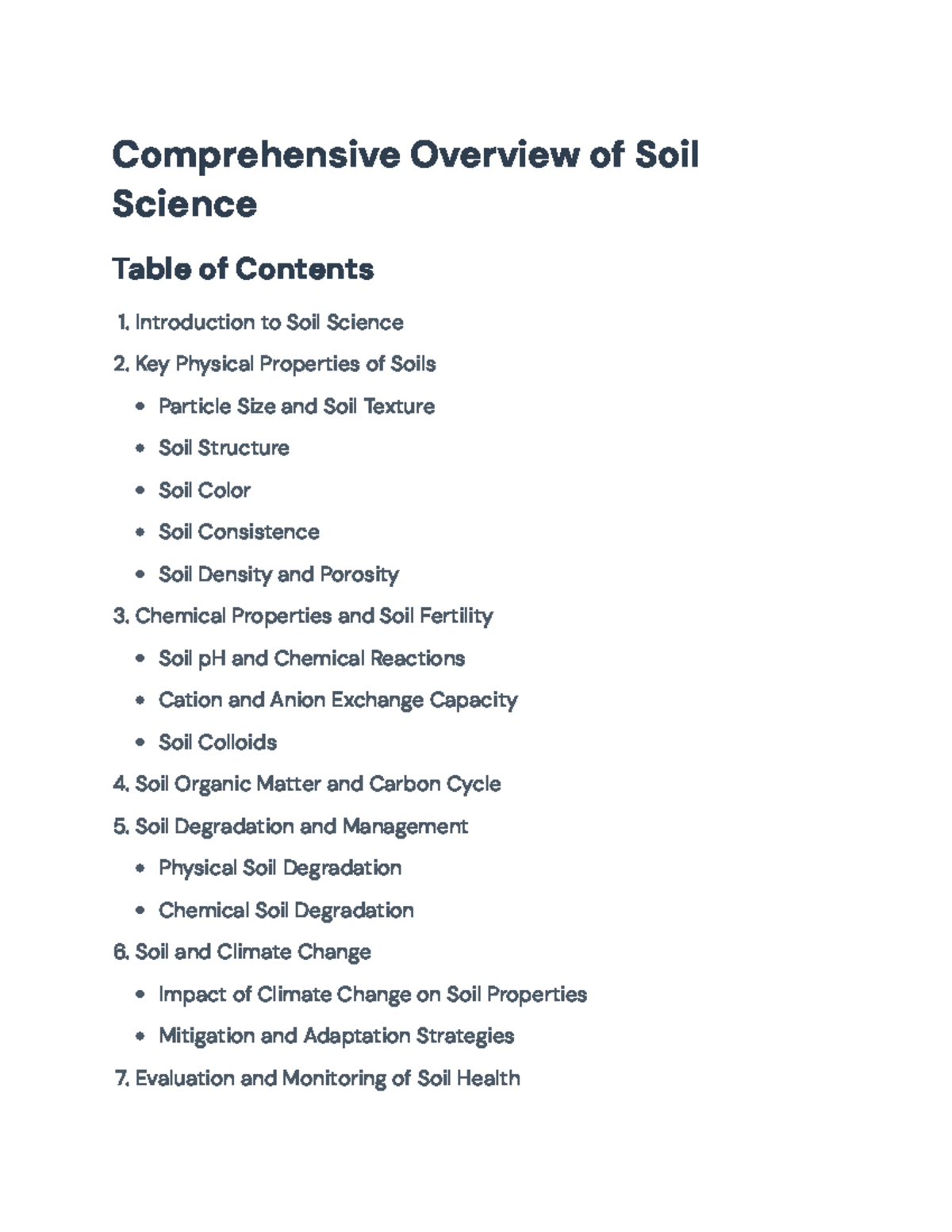 Comprehensive Overview of Soil Science - Key Concepts & Management ...