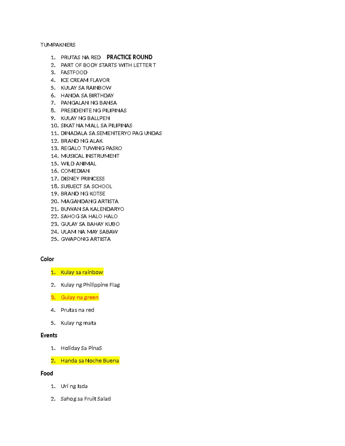 Tumpakners - SASASAS - TUMPAKNERS 1. PRUTAS NA RED PRACTICE ROUND 2 ...