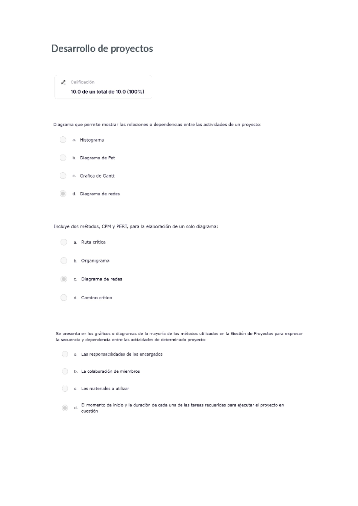 Examen Desarrollo de Proyectos - Semanas 3 y 4 (Curso XYZ) - Studocu