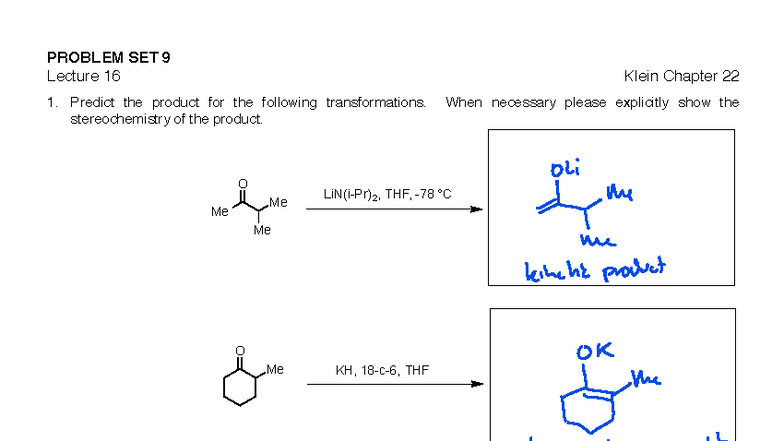 Problem Set 9 Key Lecture 16 Klein Chapter 22 Solutions Studocu