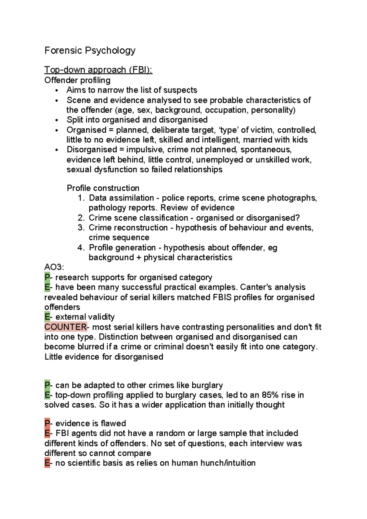 Forensic Psychology (FBI): Offender Profiling and Behavioral Analysis ...