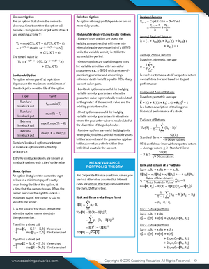 Ifm formula sheet - fiance - ï σàB xæ æ , R B ï ï xæ , R In the ...