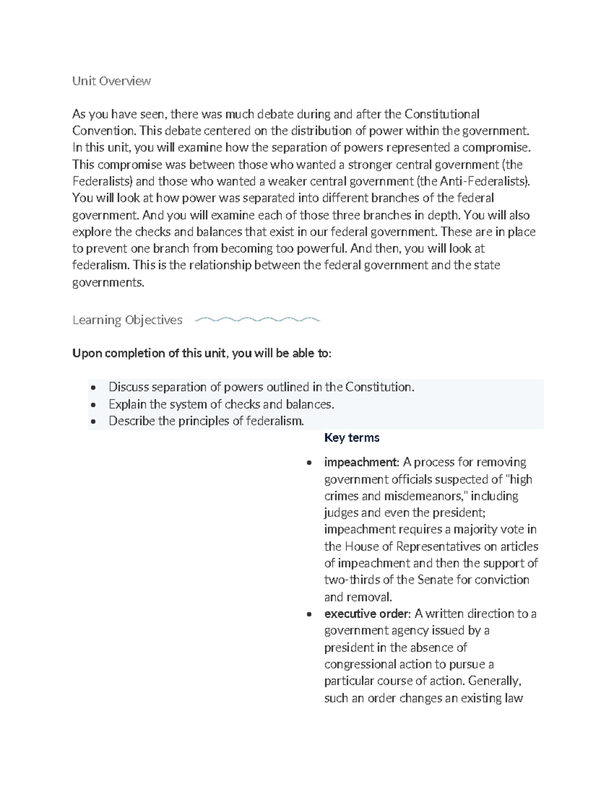 Federalism and Separation of Powers: Checks & Balances in U.S. Gov ...