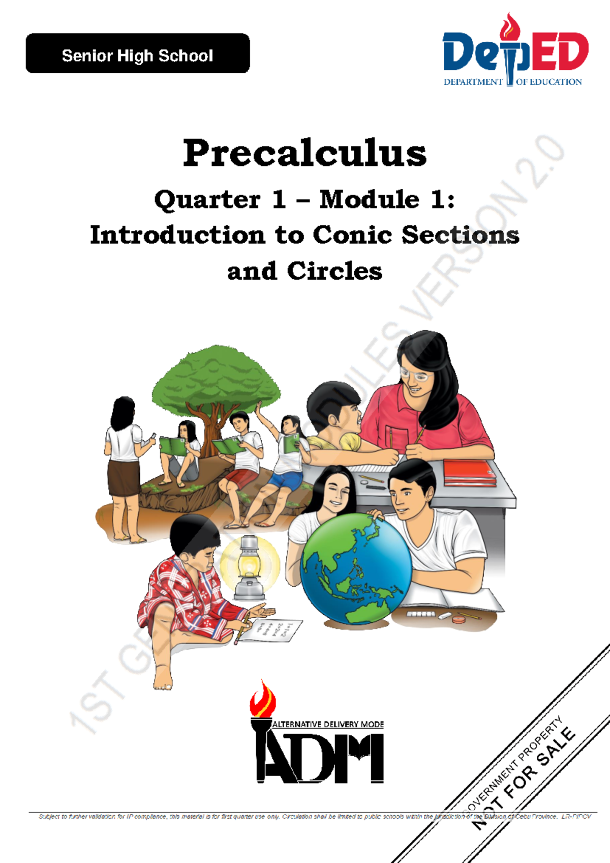 Precalculus 11 Q1 Mod1: Intro to Conic Sections & Circles - Studocu