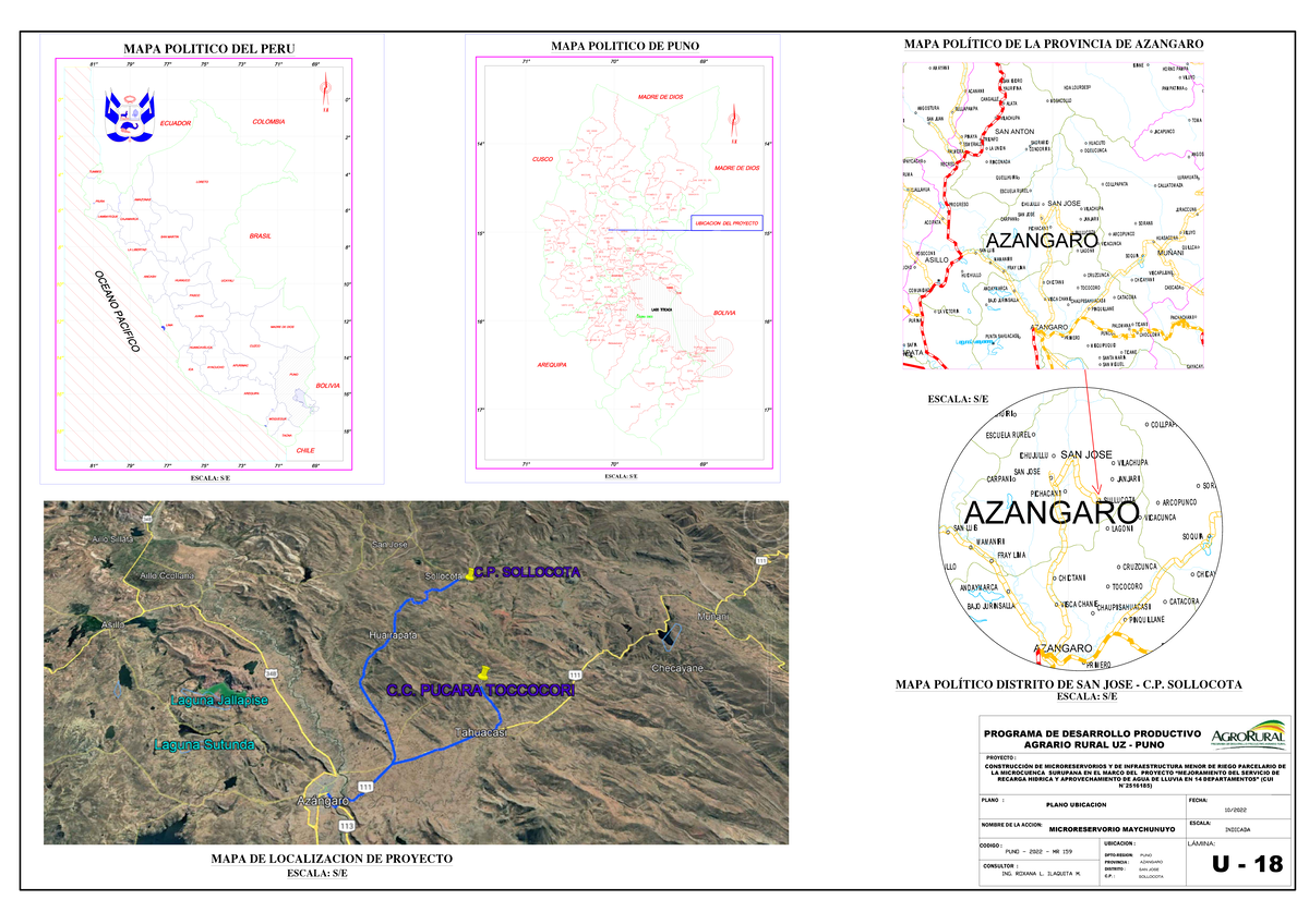 Mapa Político y Ubicación del Proyecto en Azangaro - UZ PUNO - Studocu