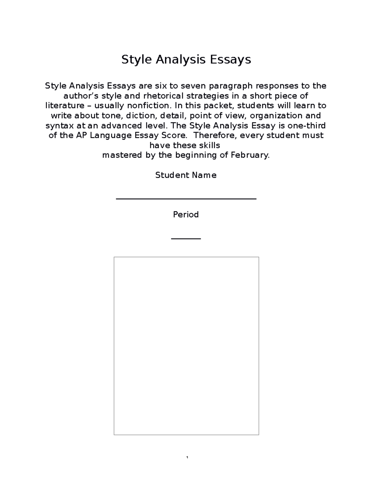AP Lang Style Analysis Essay Guide: Rhetorical Strategies Unpacked ...