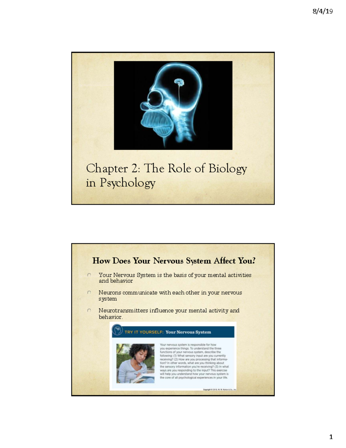 Lecture 2: The Role of Biology in Psychology (PSY 101) - Studocu