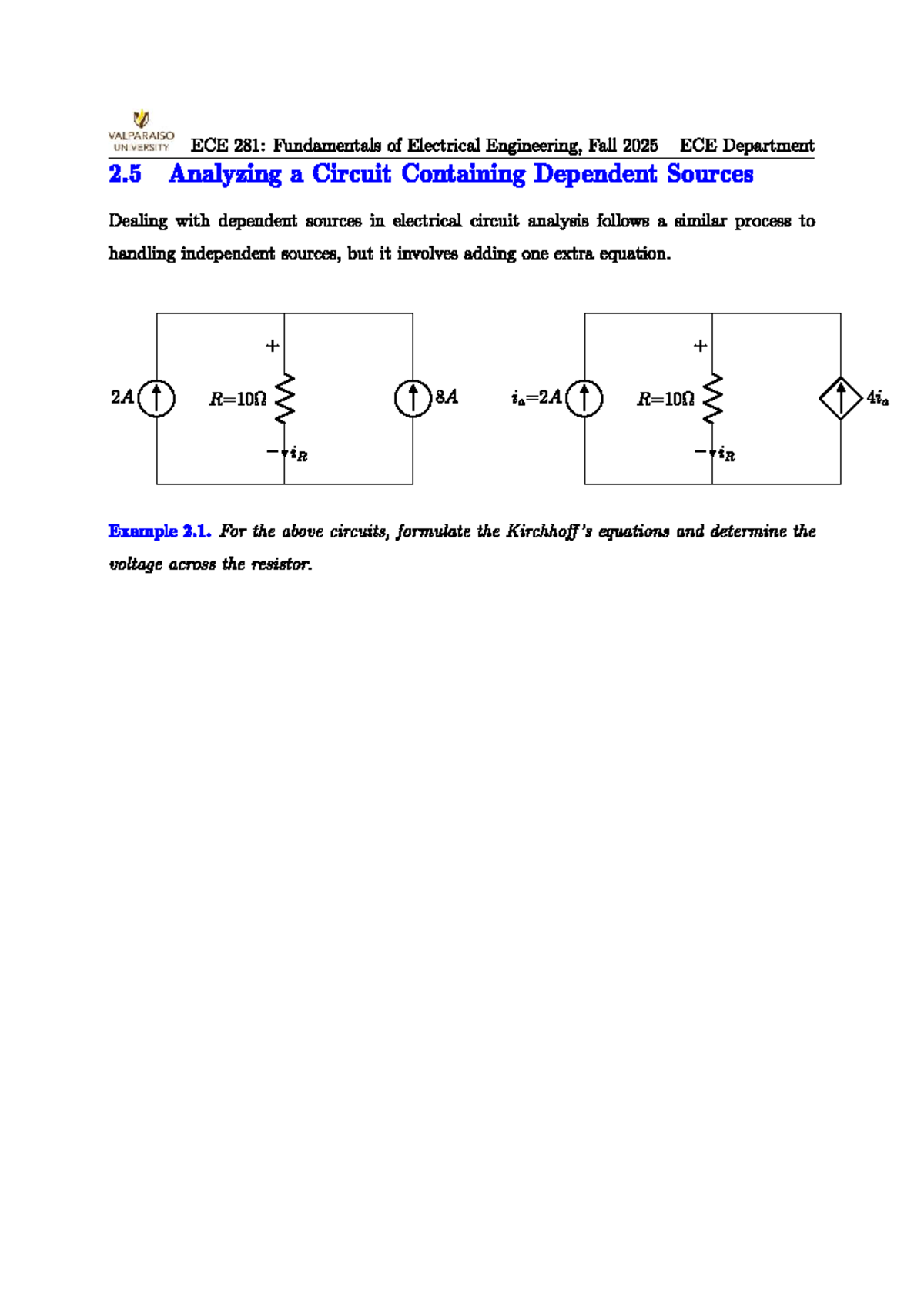 Final Exam Study Guide for ECE 281: Electrical Engineering Fundamentals ...
