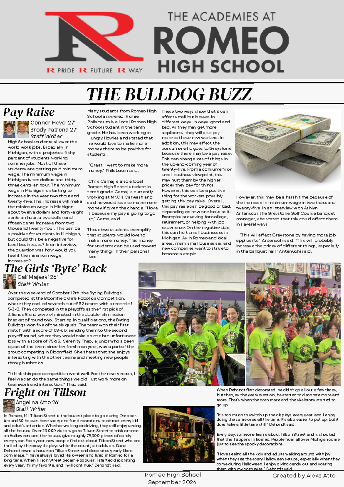 RHS Newsletter - 10 - Worksheet - THE BULLDOG BUZZ Romeo High School ...