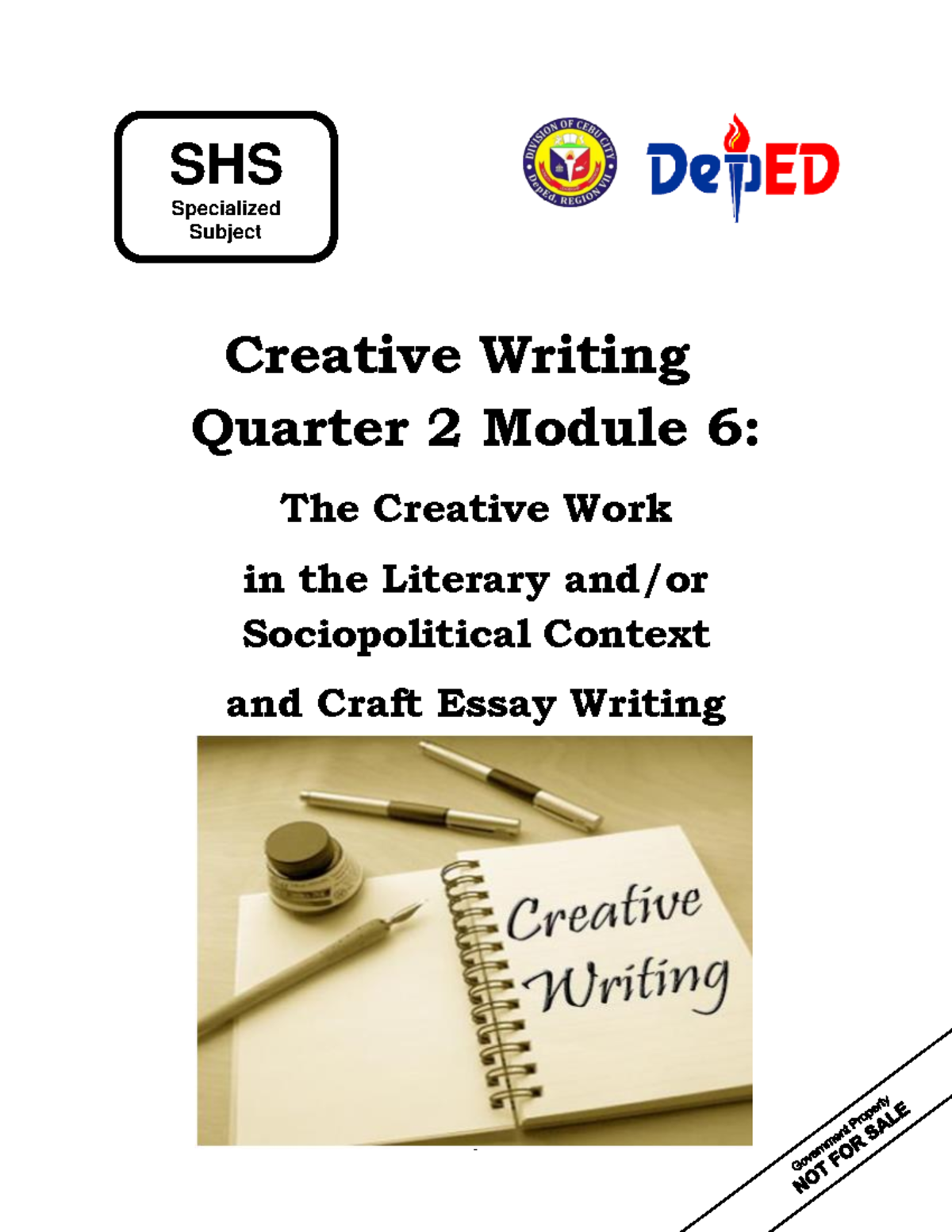 Creative Writing Q2 Module 6: Crafting Contextual Literary Essays - Studocu