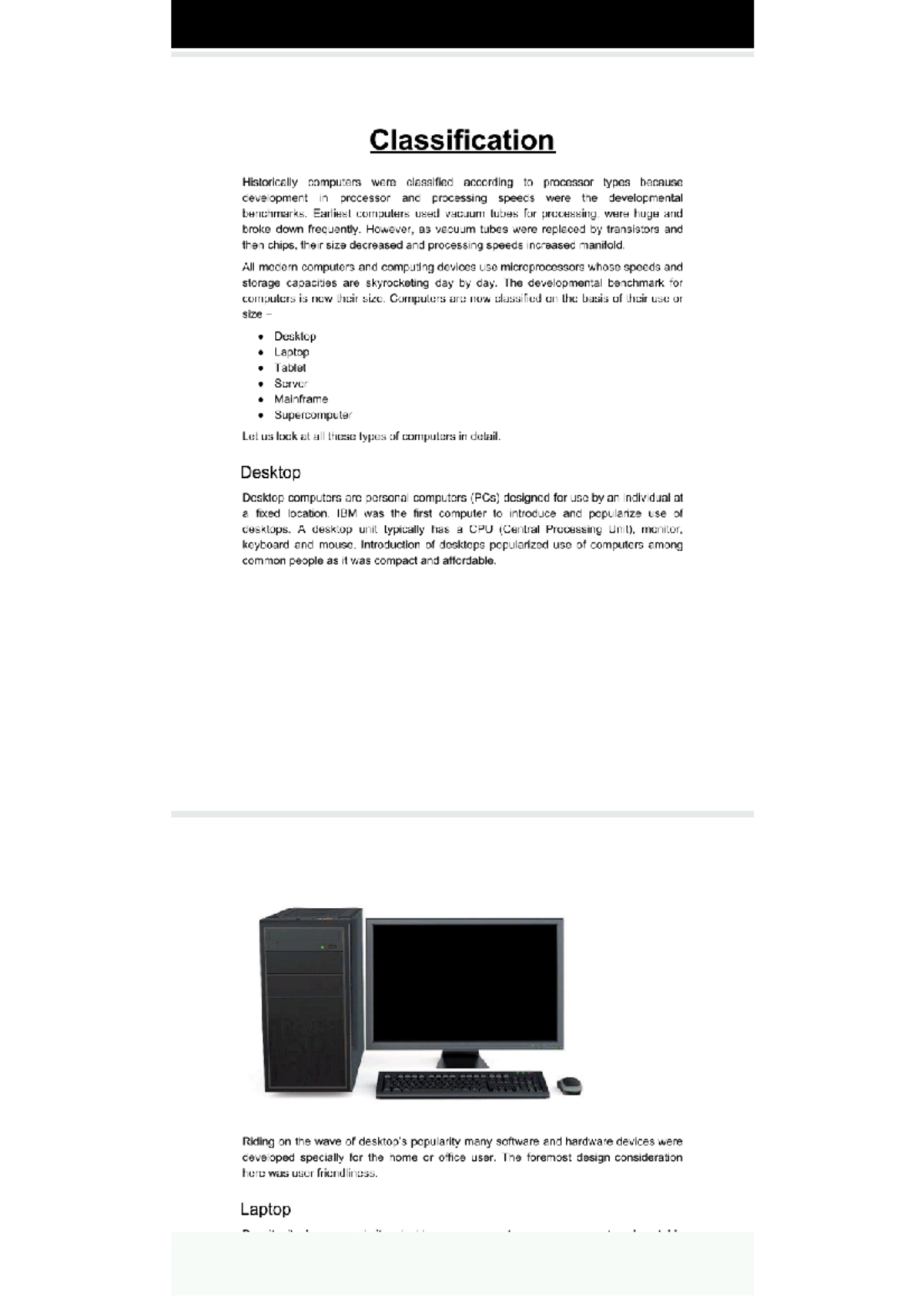 Classification of Classes: An Overview and Key Concepts - Studocu