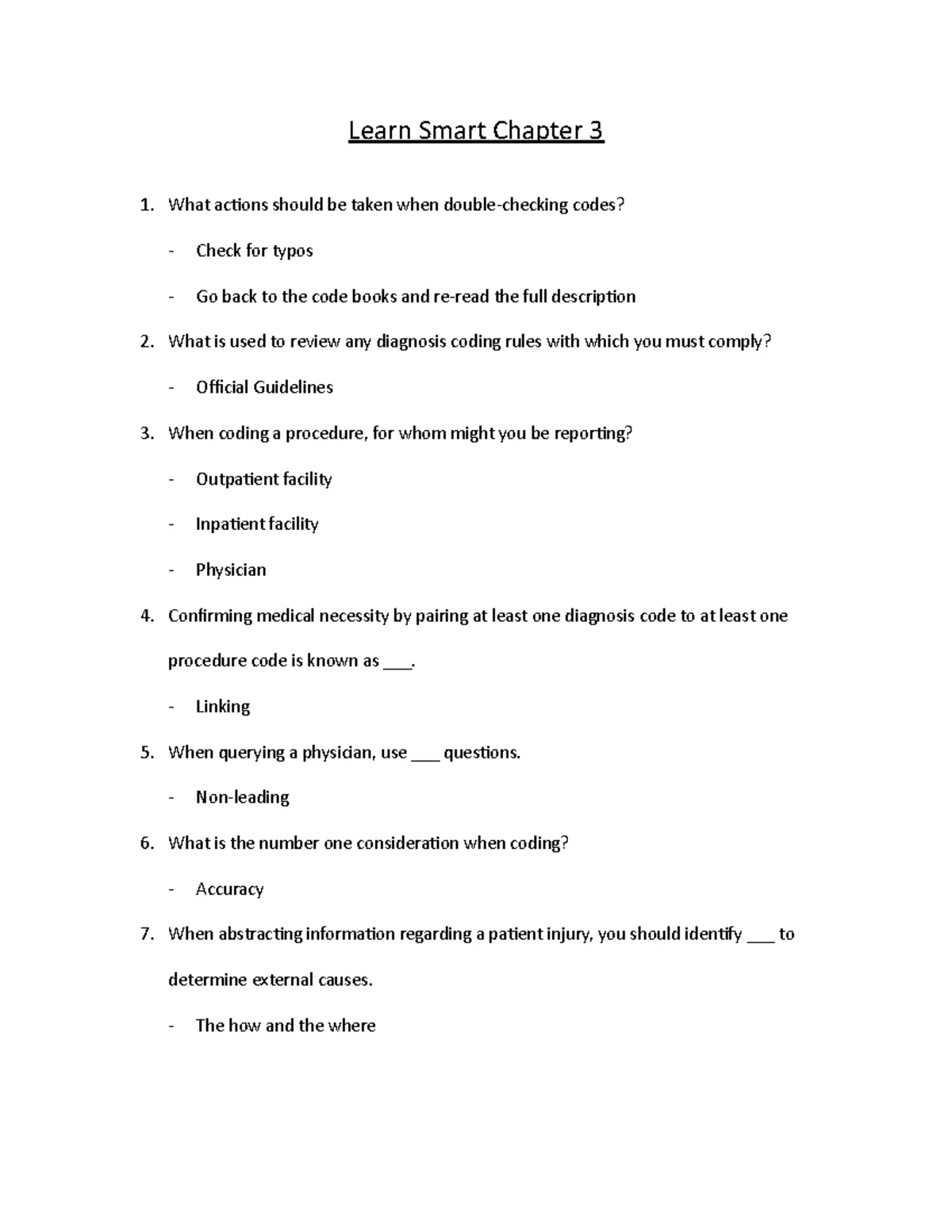 Unit 3 Lab Quiz Medical Coding 2 Unit 3 Lab Quiz Steven Wallace An