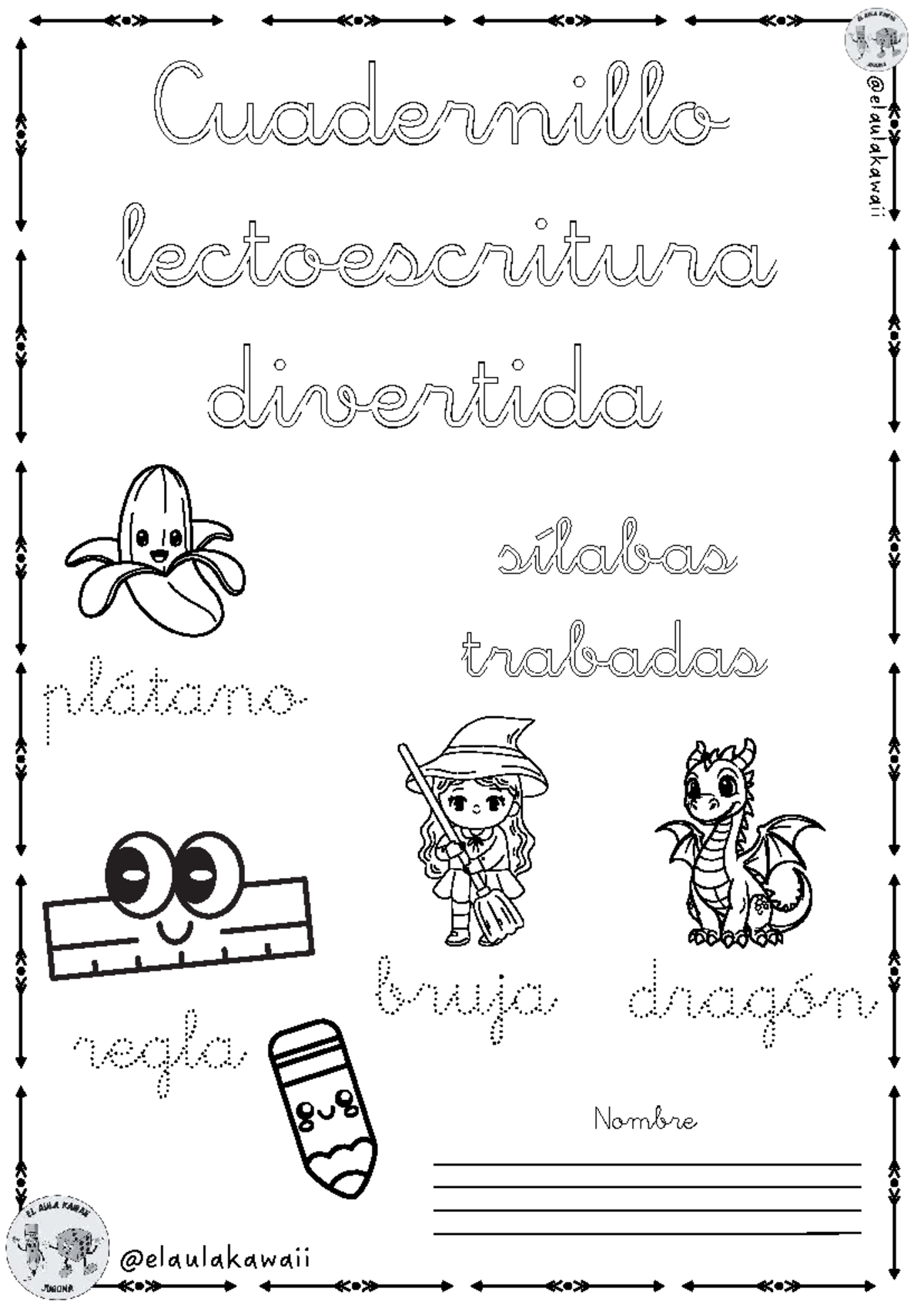 Cuadernillo Lectoescritura Divertida: Sílabas Trabadas PR, PL, BR, BL ...
