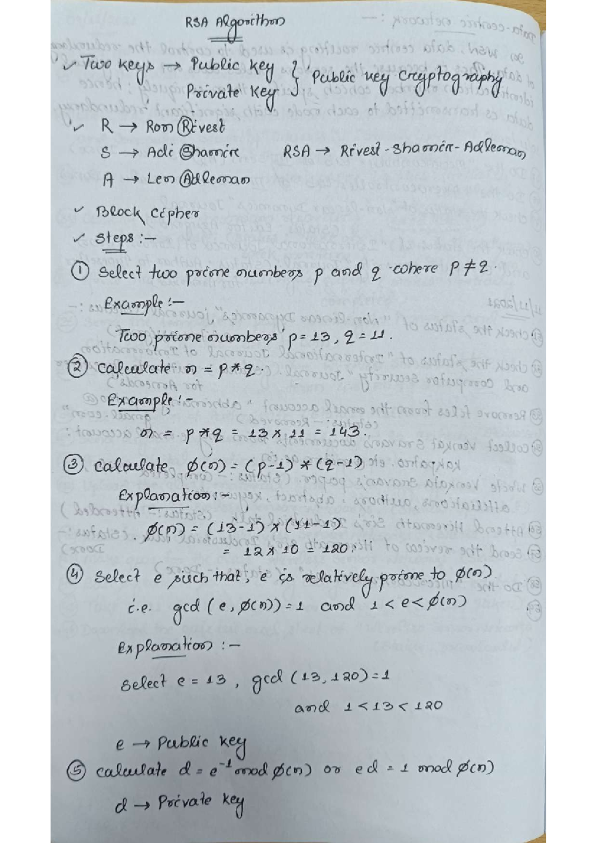 Chapter 5: RSA Algorithm in Public Key Cryptography - Studocu