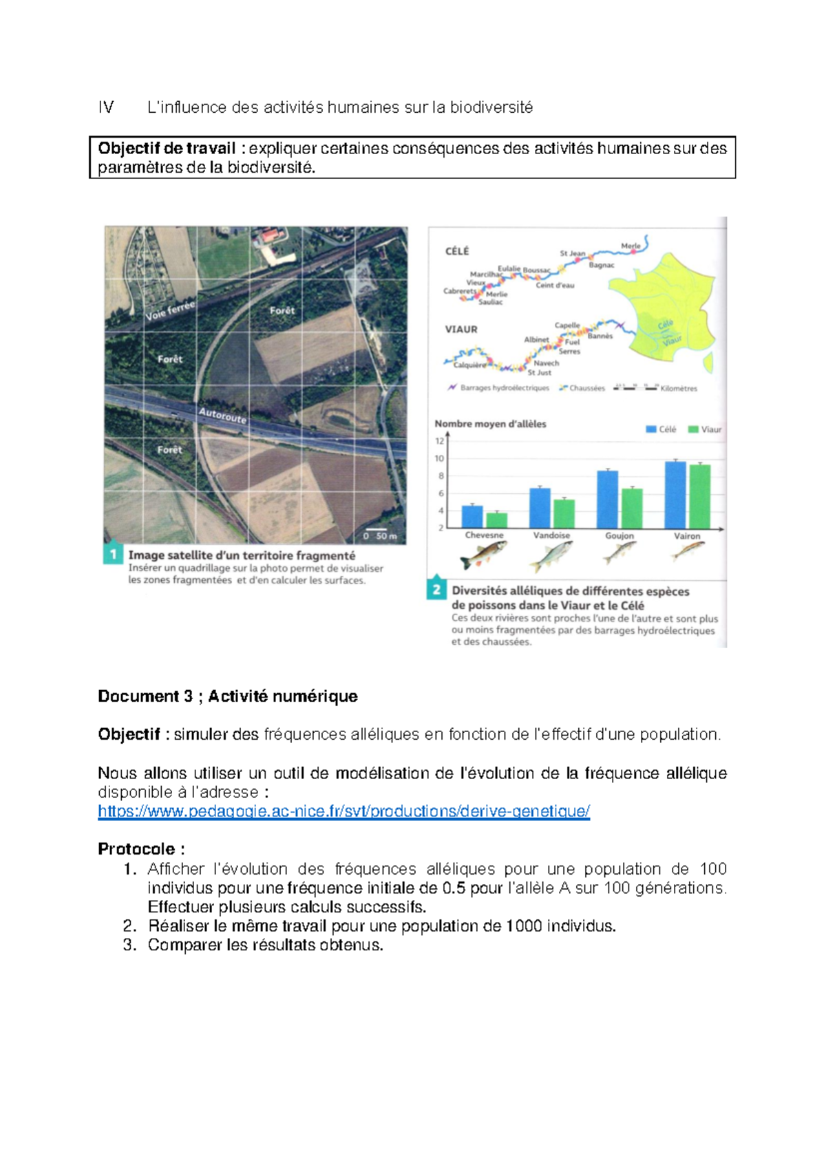 Chapitre 4 - Activité SVT : Impact des Activités Humaines sur la ...