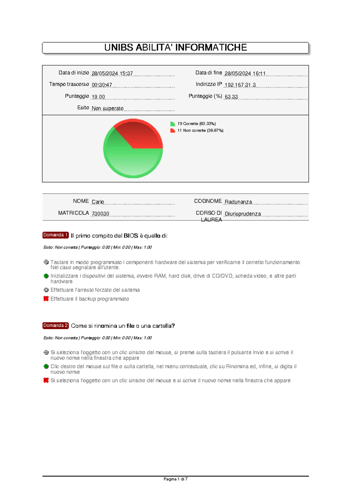 Esercitazioni di Informatica Giuridica - Giurisprudenza 5° Anno - Studocu
