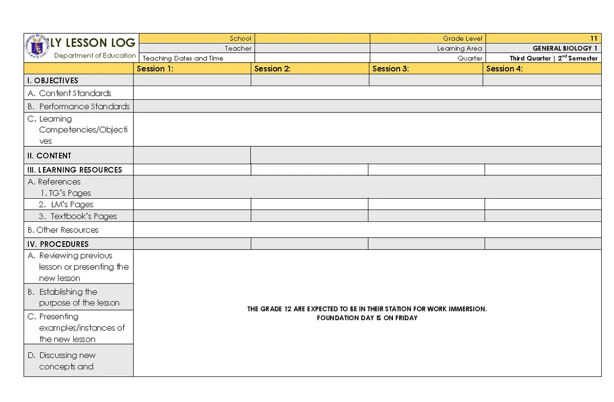 Science 3 CO1 - Semi-Detailed Lesson Plan on Classroom Observation ...