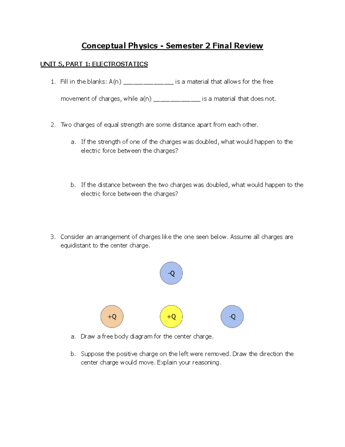 Conceptual Physics 101 - Semester 2 Final Exam Review Guide - Studocu