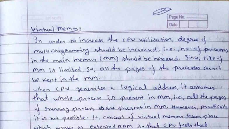 Virtual Memory Concepts and Page Replacement Algorithms - CS101 - Studocu