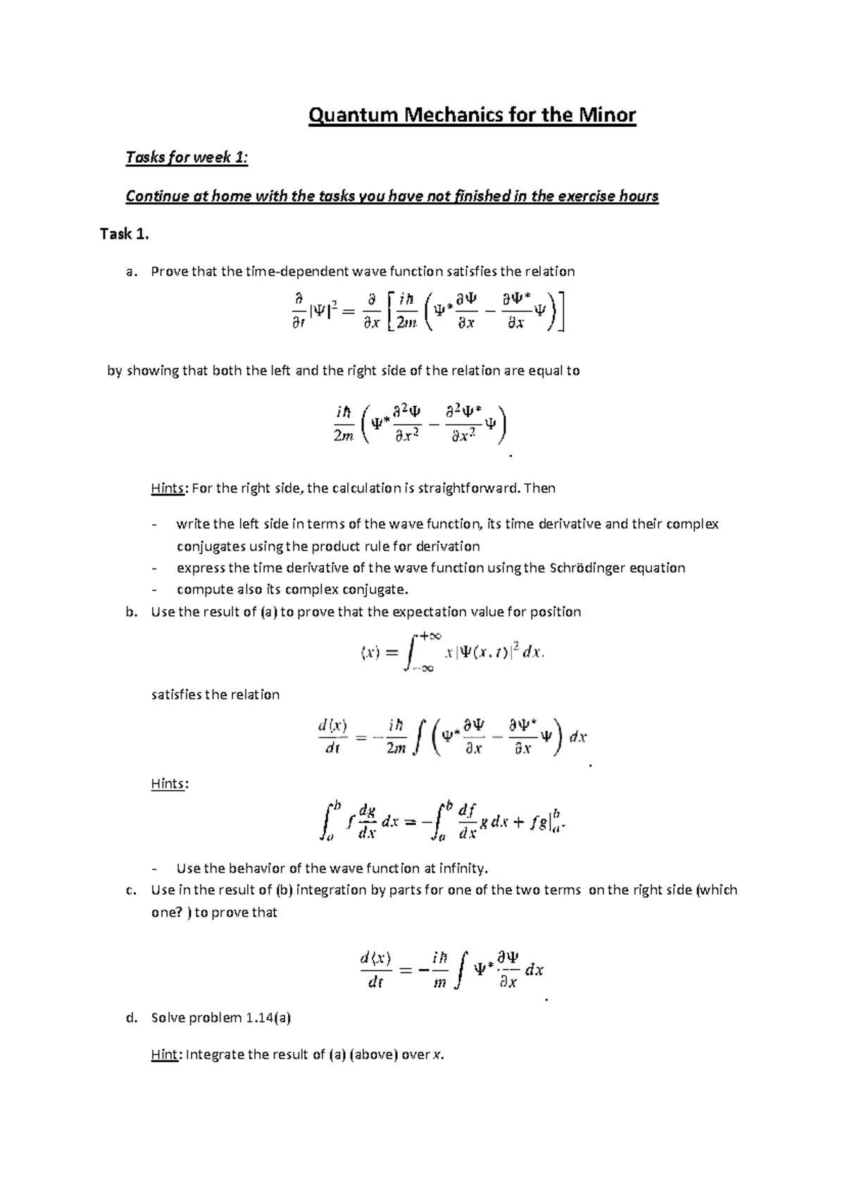 Assignments week 1 - Opgaven QM 1 week 1 - Warning: TT: undefined function: 32 Warning: TT ...