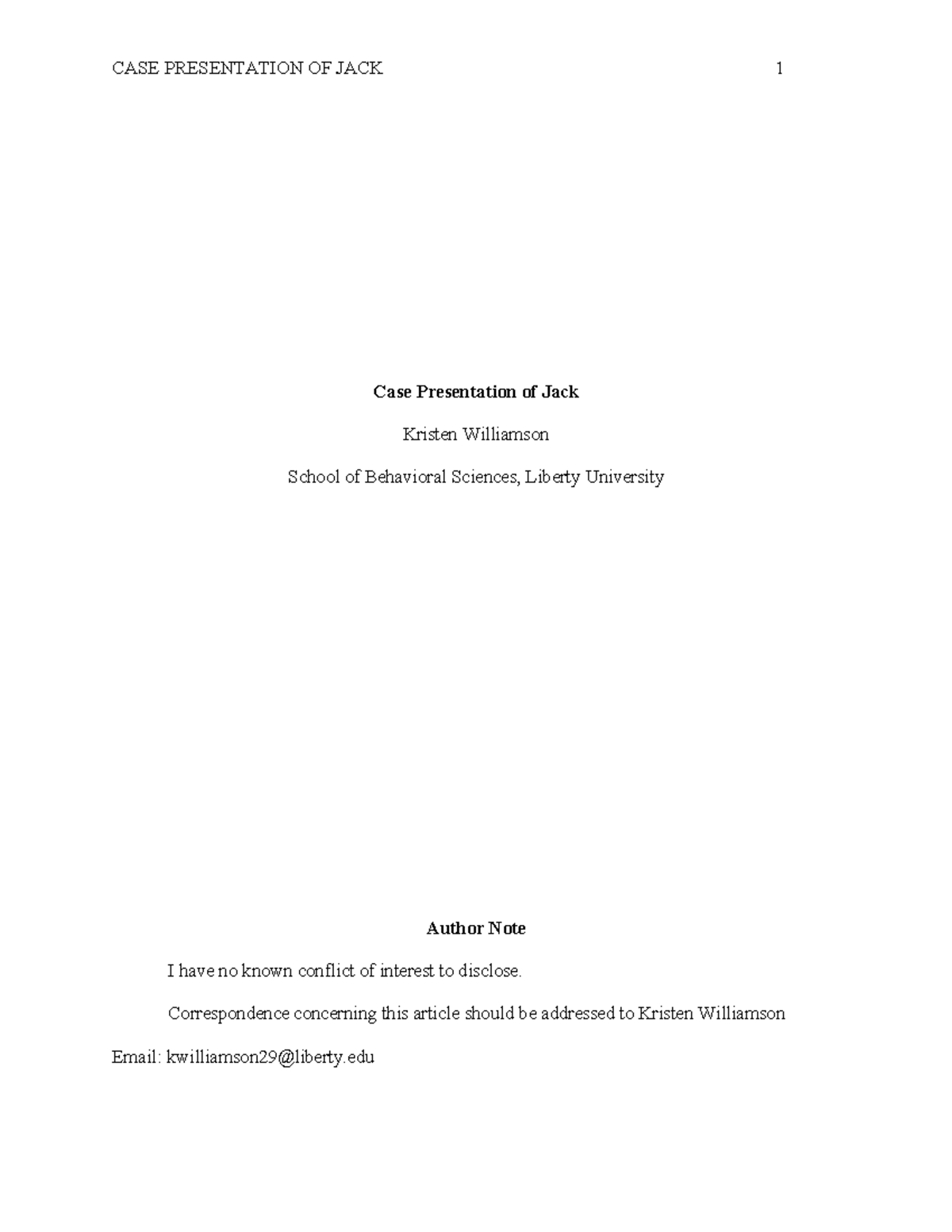 Case Study: Assessment & Diagnosis of Jack Bauer (CPAD) - Studocu