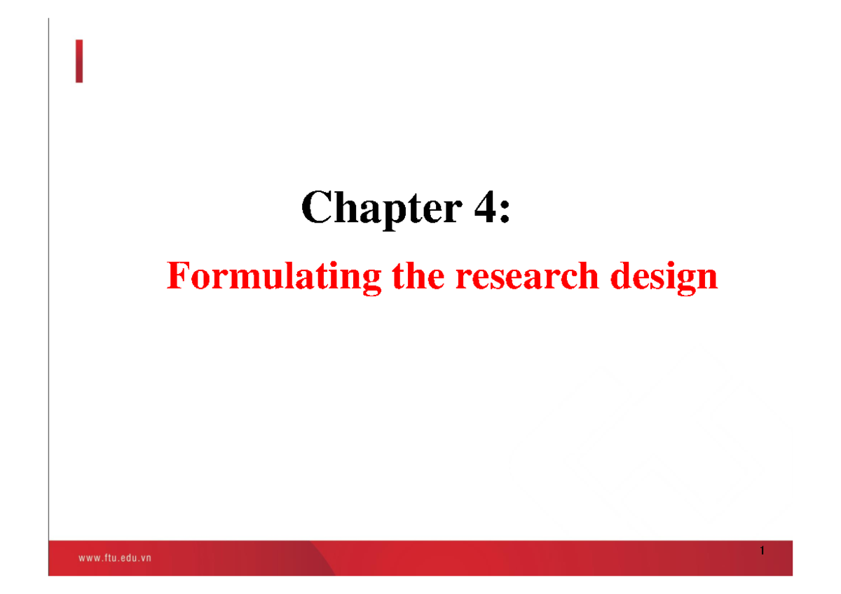 Chapter 4: Research Design Methodologies and Strategies (AP) - Studocu