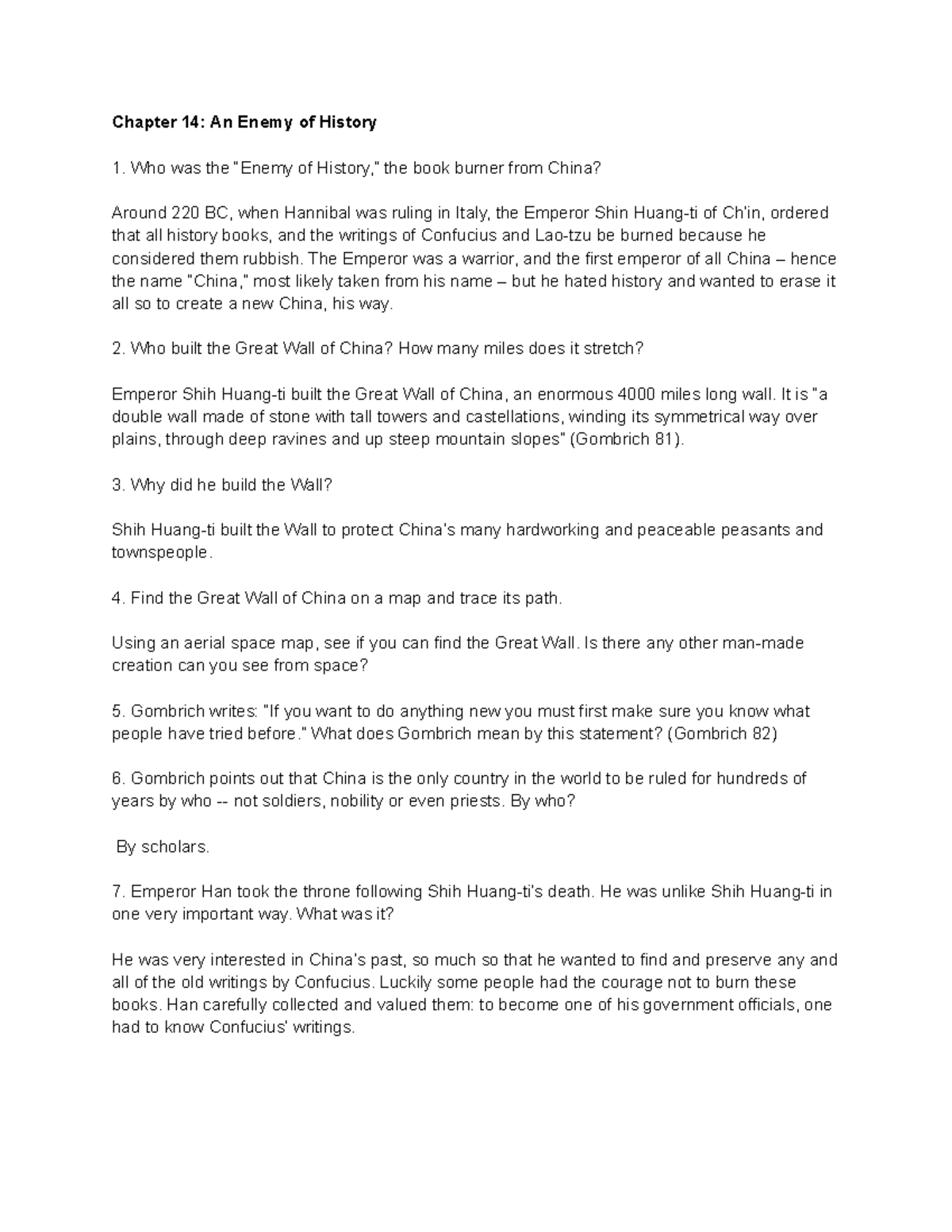 World history chapter 14 & 15 - study guide - Chapter 14: An Enemy of ...